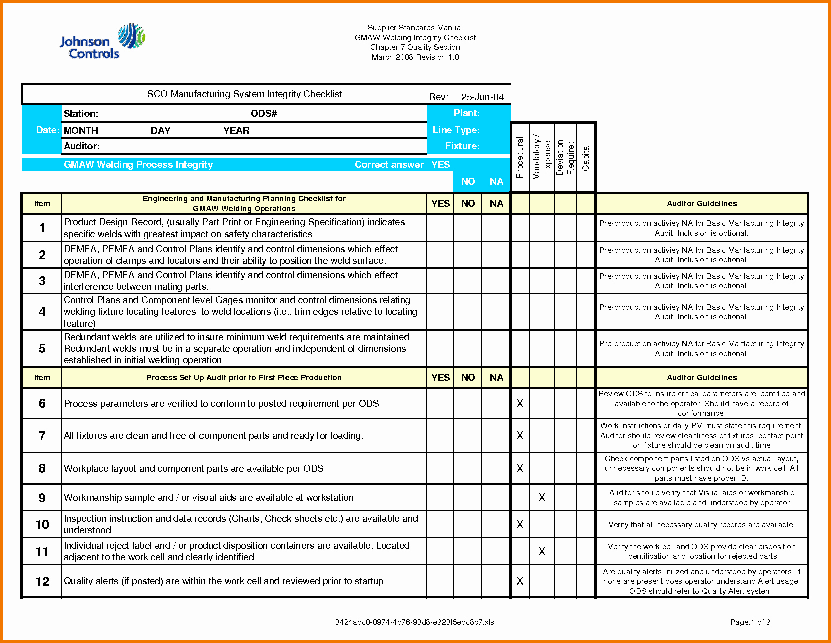 Audit Documentation Example