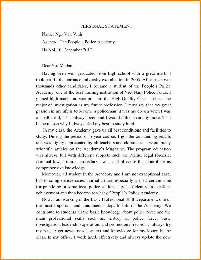 Autobiography For Graduate School