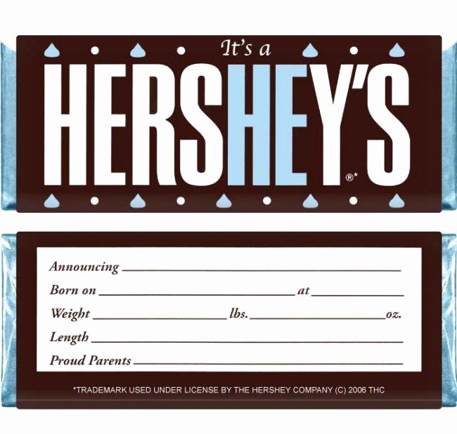 Hershey Bar Wrapper Dimensions