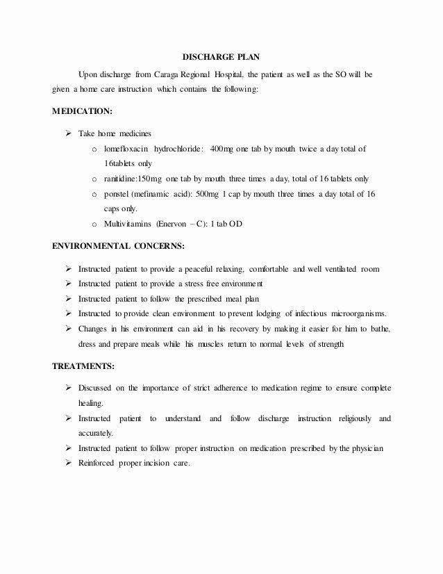 Hospital Discharge Instructions Peterainsworth