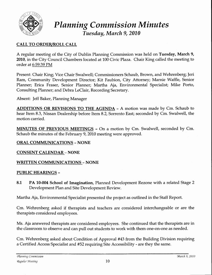 Sample Hoa Meeting Minutes