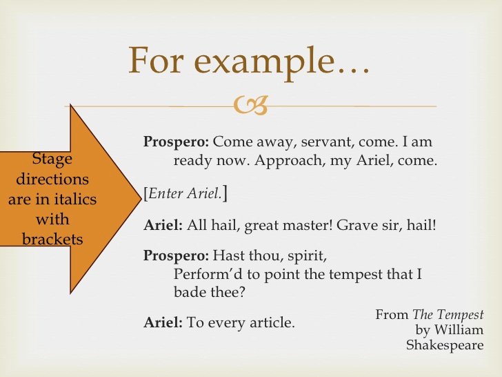 Stage Play Format Example Stage Play Format Example