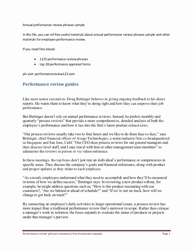 Summary Of Performance Examples Peterainsworth